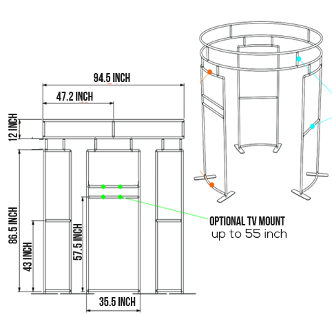 Custom LED Slow Motion 360 Video Photobooth Enclosure - Glam Photobooth ...